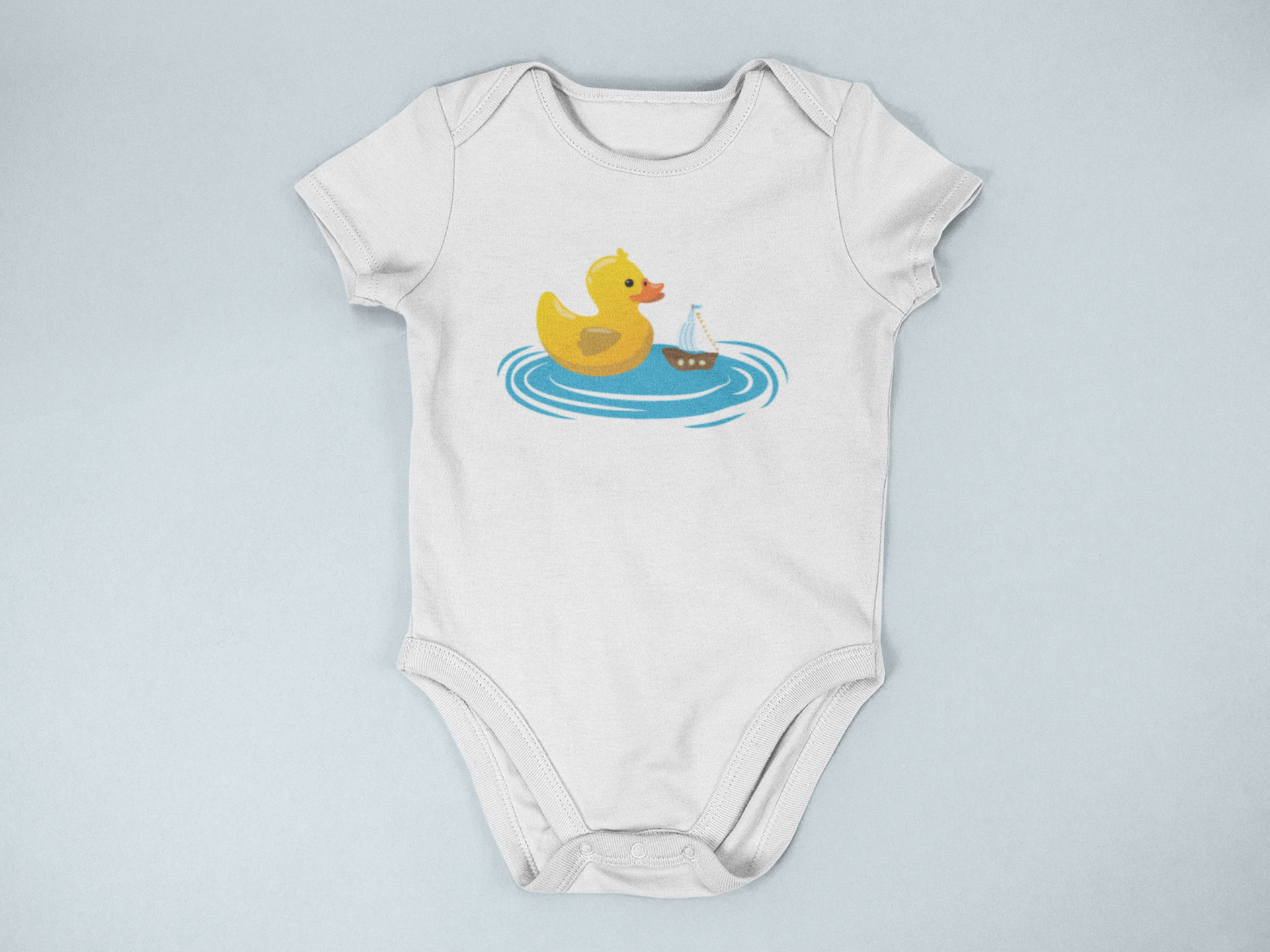 Rubber Ducky Onesie® Floating Duck & Toy Ship Graphic Onesie® Toy ...