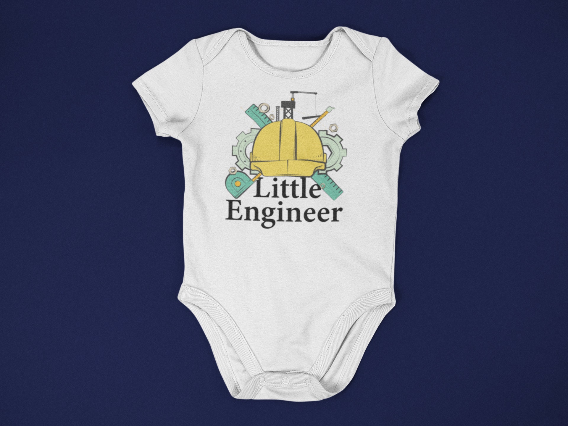 Little Engineer Onesie® Cute Baby Engineer Graphic Onesie® Hardhat ...