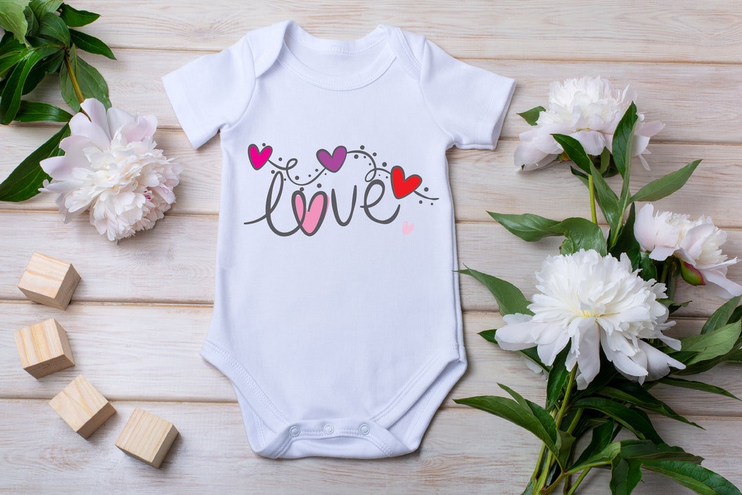Love Onesie® Baby Hearts Onesie® Newborn Baby Clothes - Baby Girl ...
