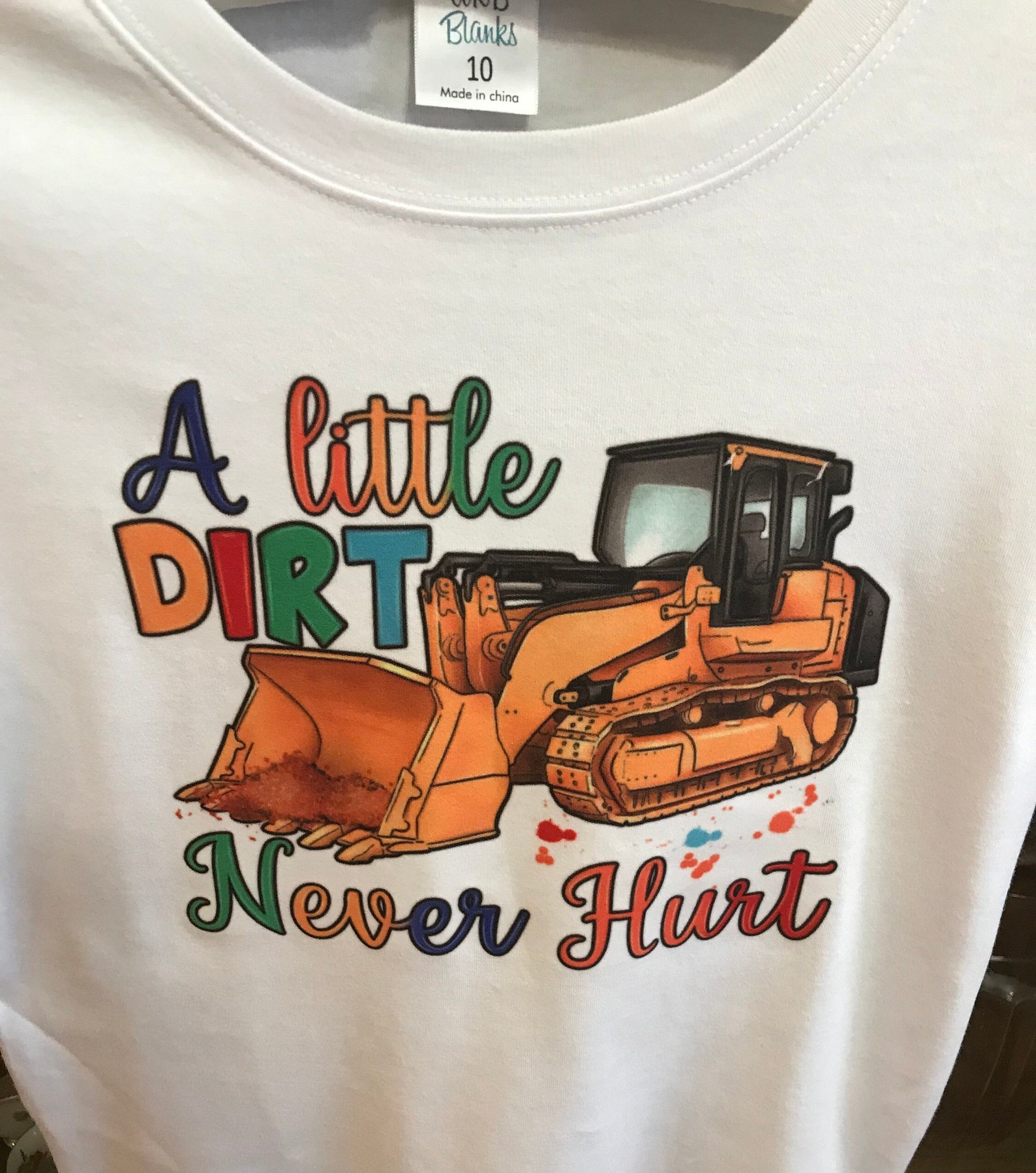 Personalized Boys Bulldozer T-shirt: Construction Equipment Graphic Tee ...