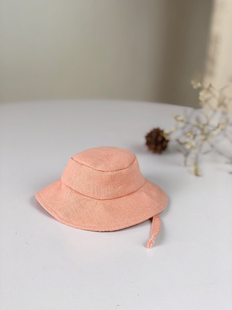 Handmade Miniature Bucket Hat by Linen Fabric Tiny - Etsy
