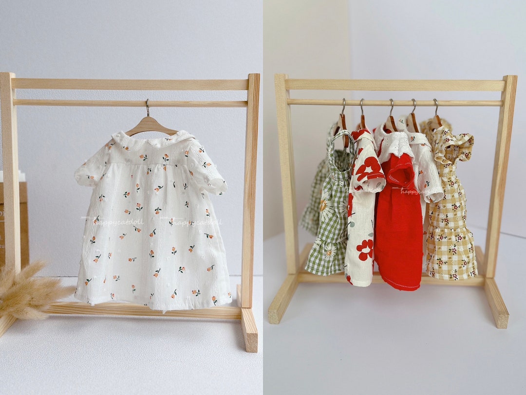 Wooden Doll Clothes Rack and Hangers - Safe Toys for Children- Creative ...
