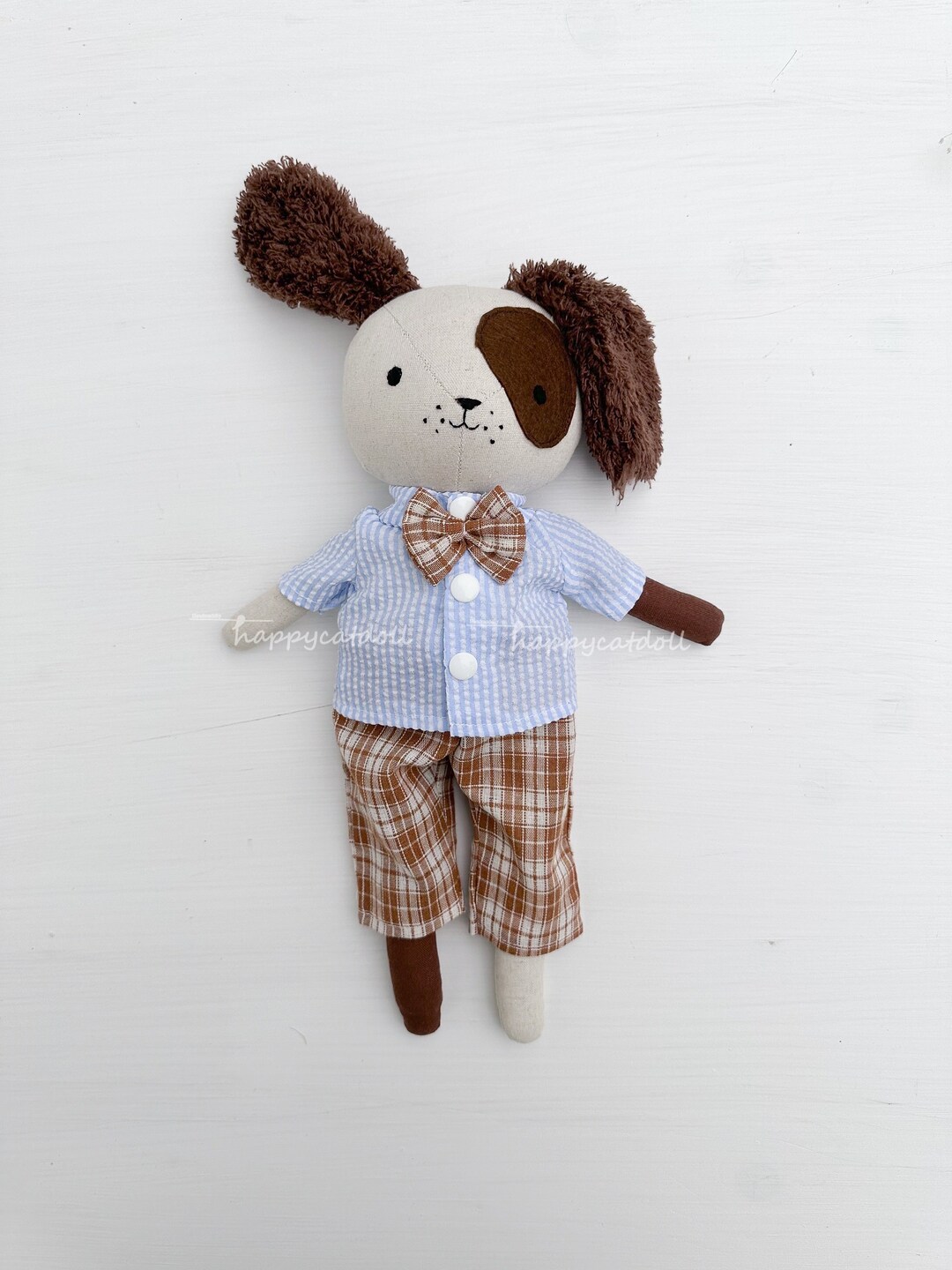 Handmade Fuzzy Ear Dog Doll - Birthday Gift for Children- Customizable ...