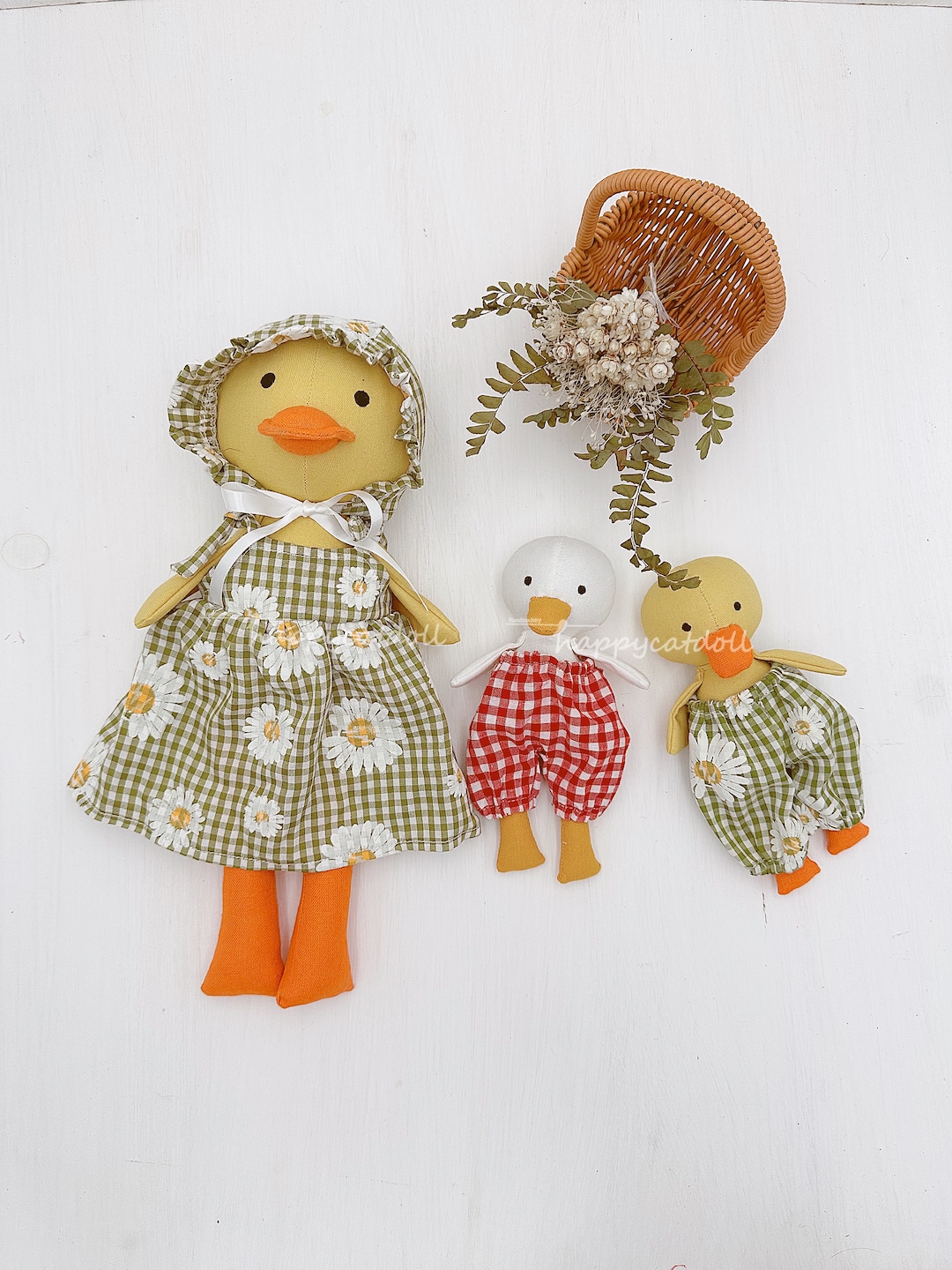 Easter Baby First Doll - Handmade Yellow Duck With Beautiful Dress ...