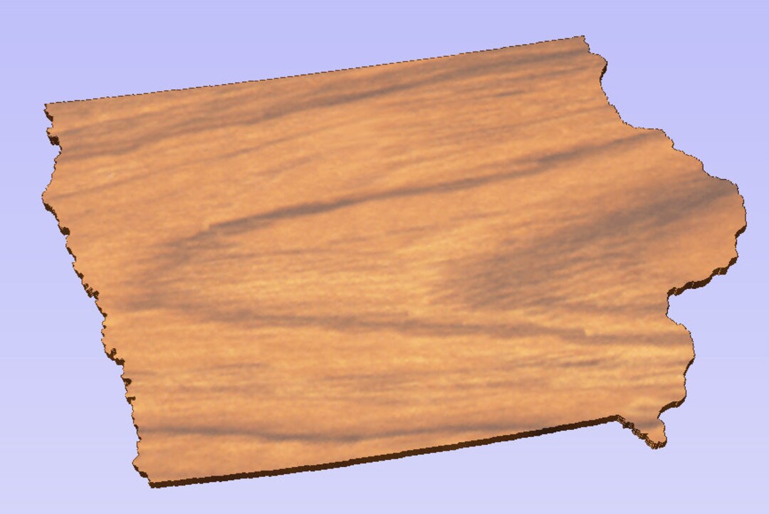 Iowa Shaped Cutout (STL File) - Etsy