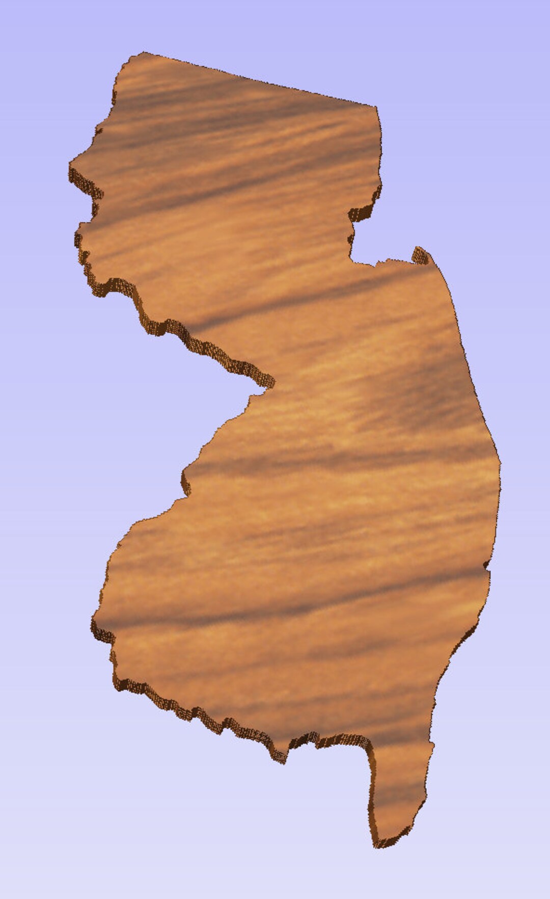 New Jersey Shaped Cutout (STL File) - Etsy