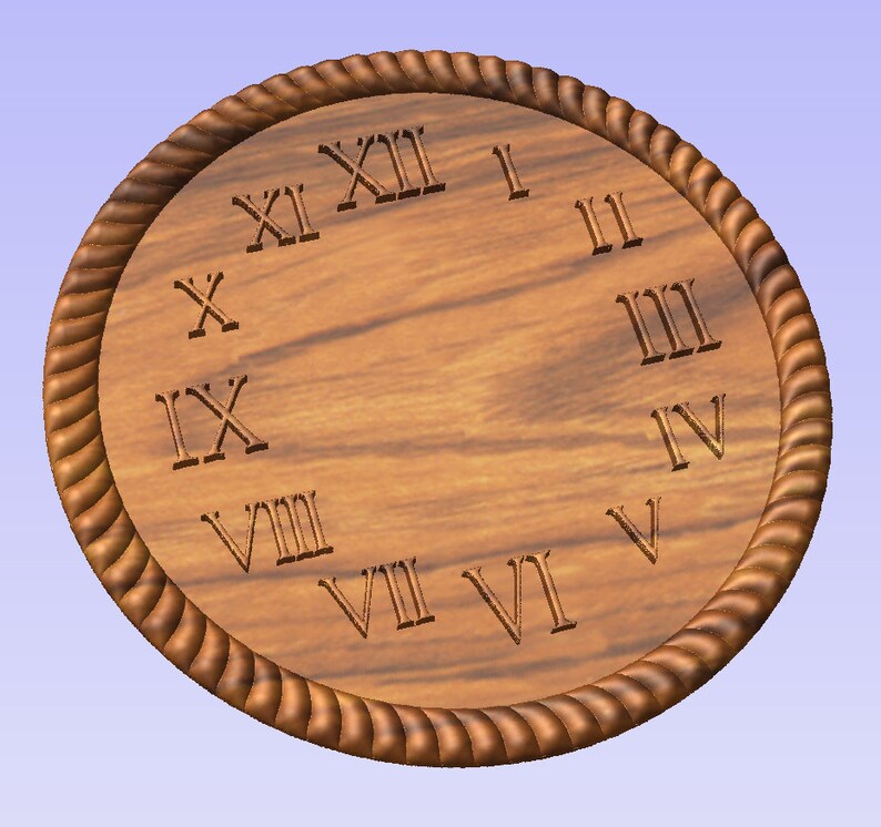 Roman Numeral Clock Face With Rope Border - Etsy