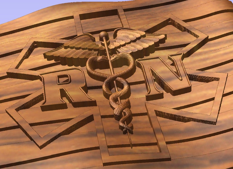 Wavy US Flag With RN (registered Nurse) Symbol - Etsy