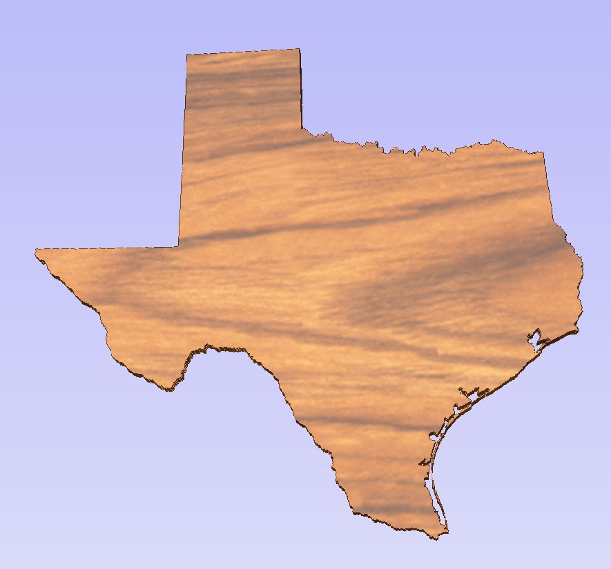 Texas Shaped Cutout (STL File) - Etsy