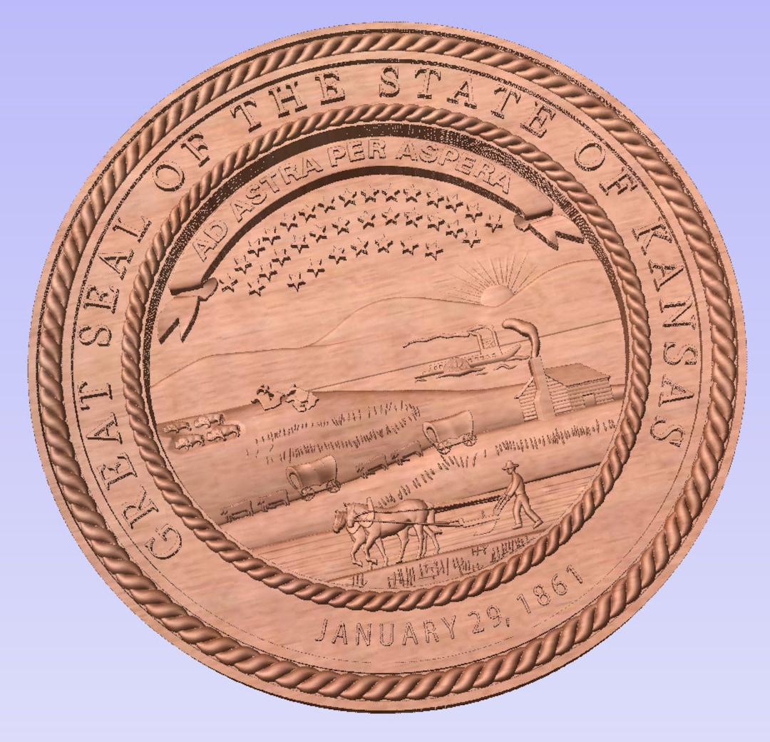 Kansas State Seal (STL File) - Etsy
