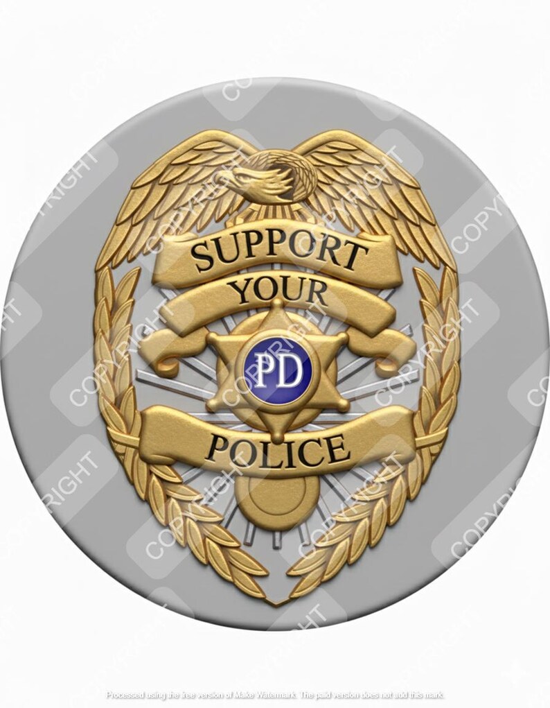 Police Badge 1 Coin (depth Map for Laser Engraving) - Etsy