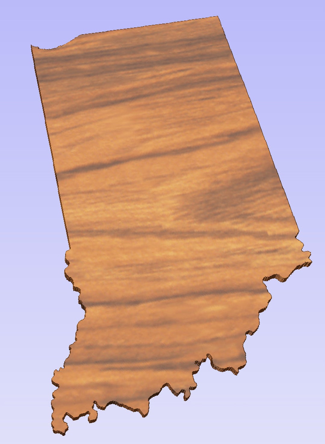 Indiana Shaped Cutout (STL File) - Etsy
