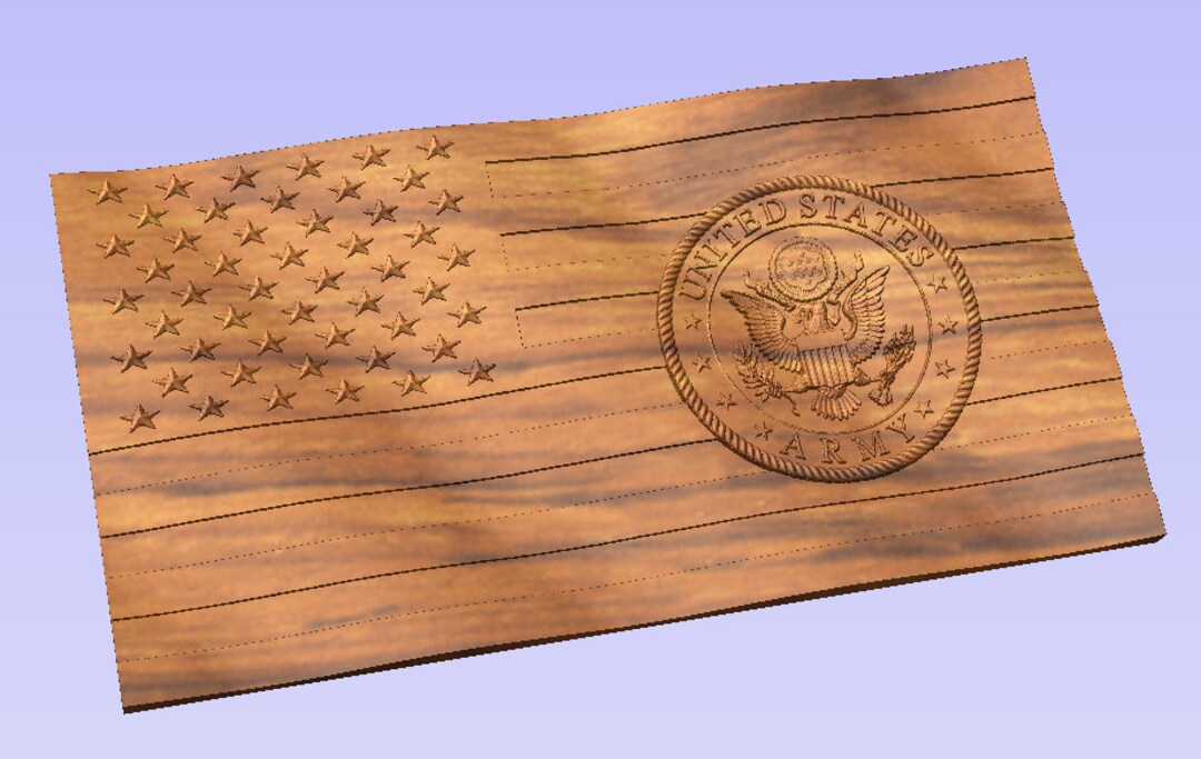 Wavy US Flag With Army Seal (scaled per US Flag Code) - Etsy