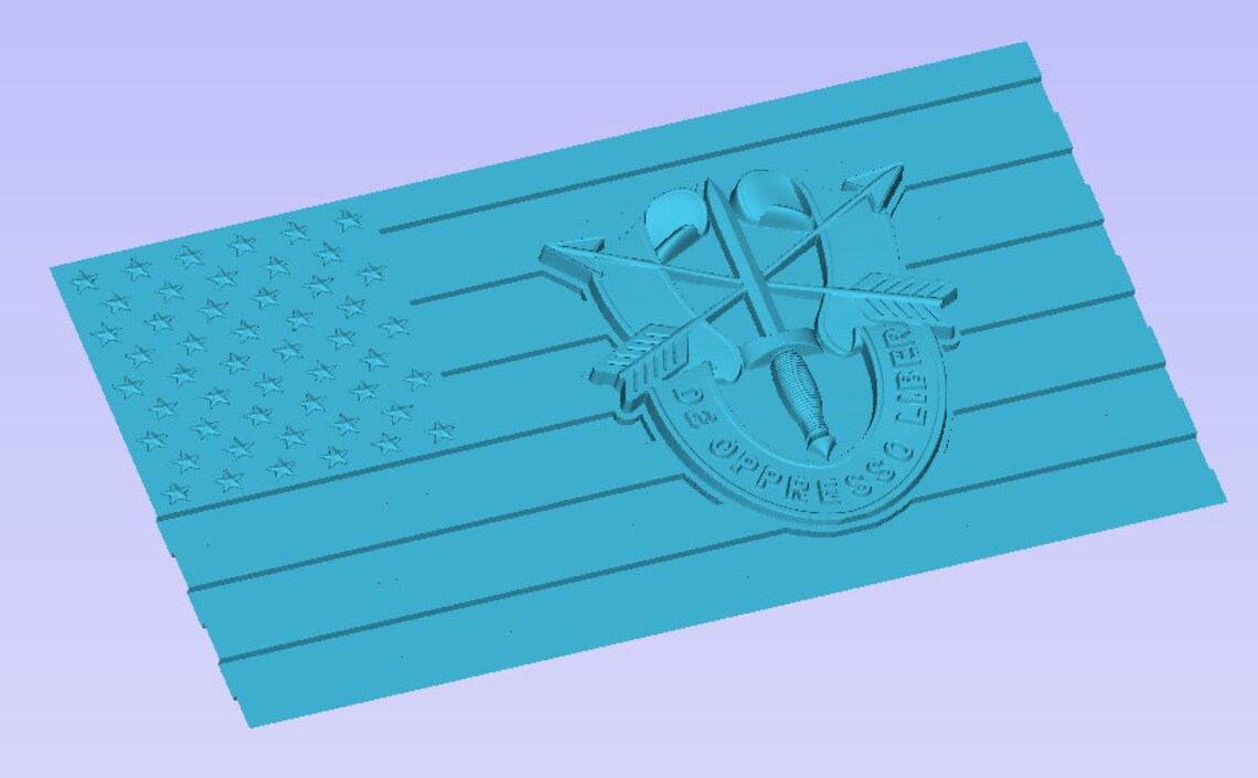 Flat US Flag With Large Special Forces Crest - Etsy