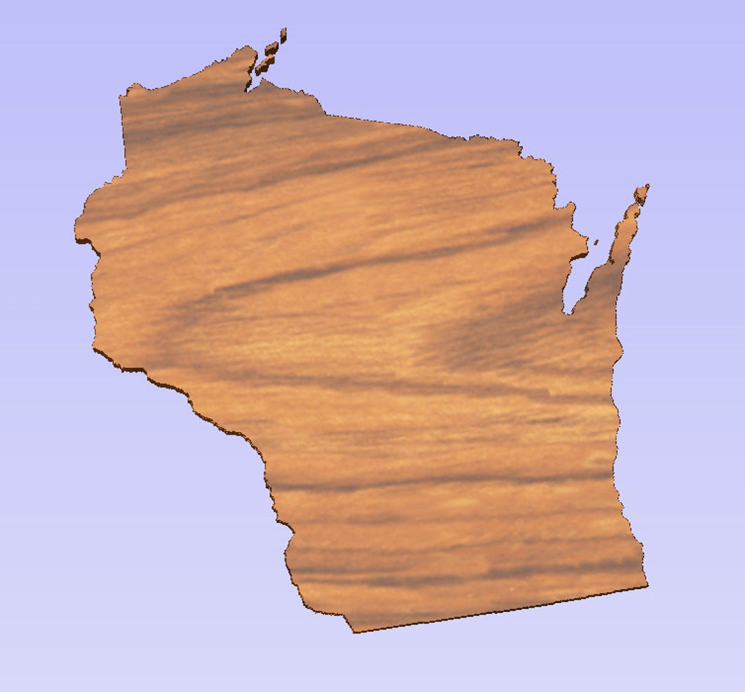 Wisconsin Shaped Cutout (STL File) - Etsy