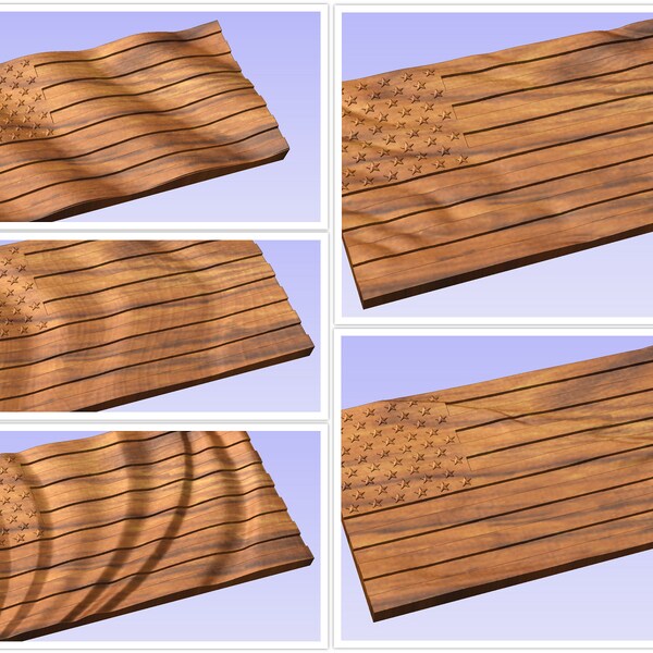 Wavy Wooden American Flag - Etsy