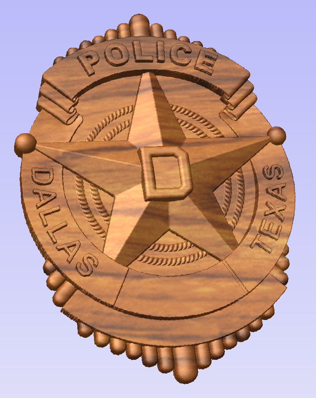 Dallas Police Badge - Blank - Etsy