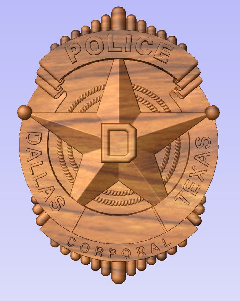 Dallas Police Badge - Corporal - Etsy