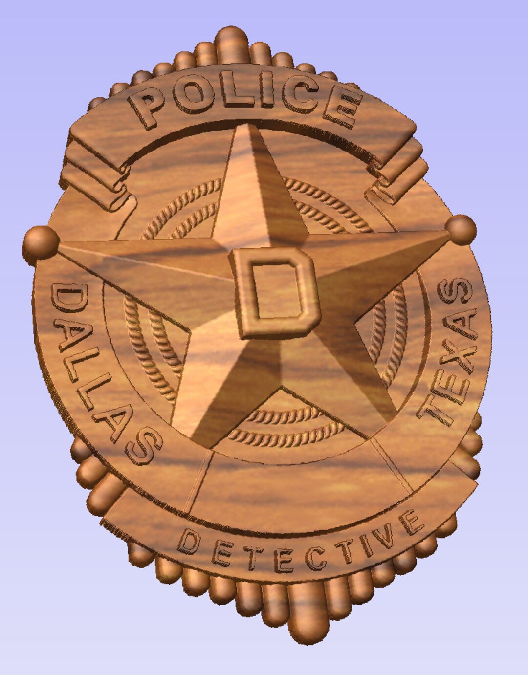 Dallas Police Badge - Detective - Etsy