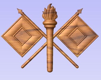 US Army Signal Corps Insignia Embroidery Design in 2 Sizes Instant ...