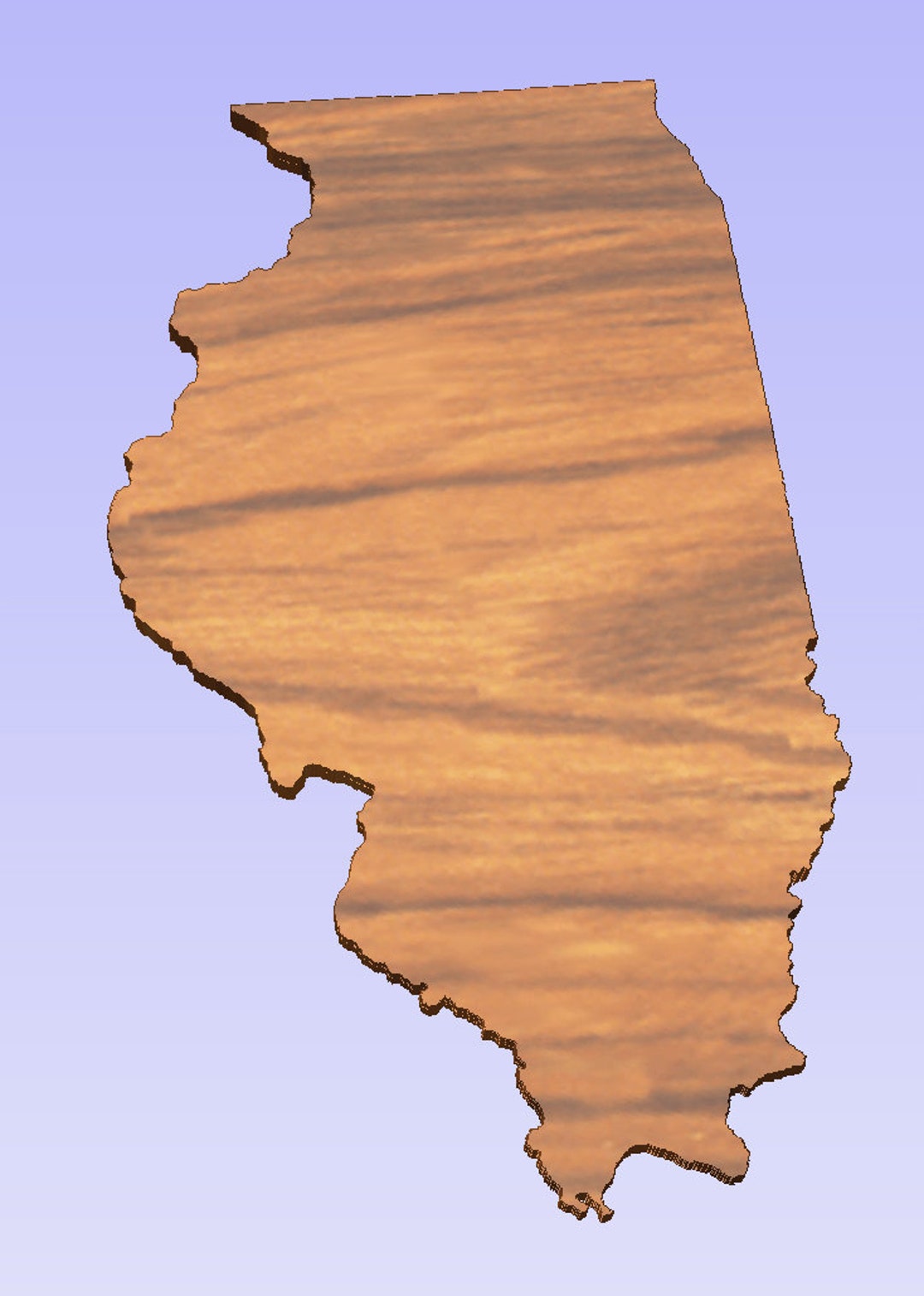 Illinois Shaped Cutout (STL File) - Etsy