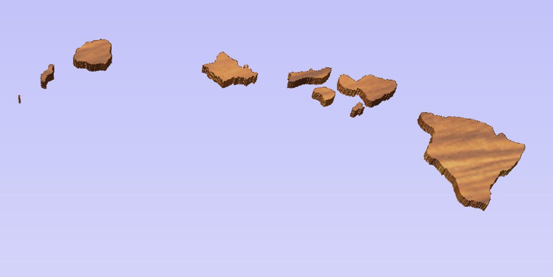 Hawaii Shaped Cutout (STL File) - Etsy