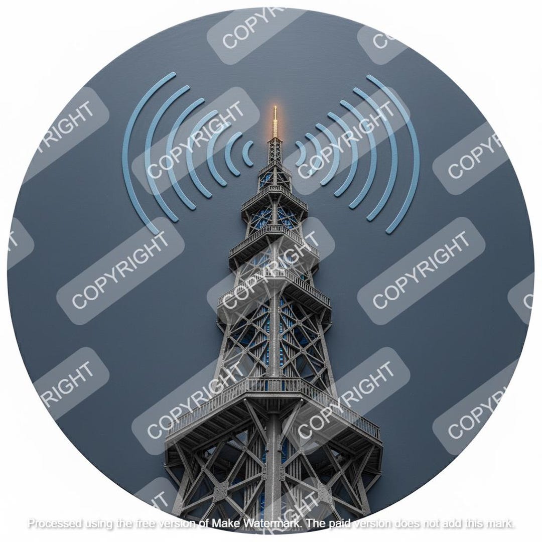 Antenna Tower Coin (depth Map for Laser Engraving) - Etsy