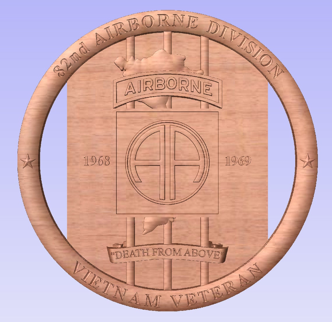 US Army 82nd Airborne Division Vietnam War Plaque / Sign / Decoration ...