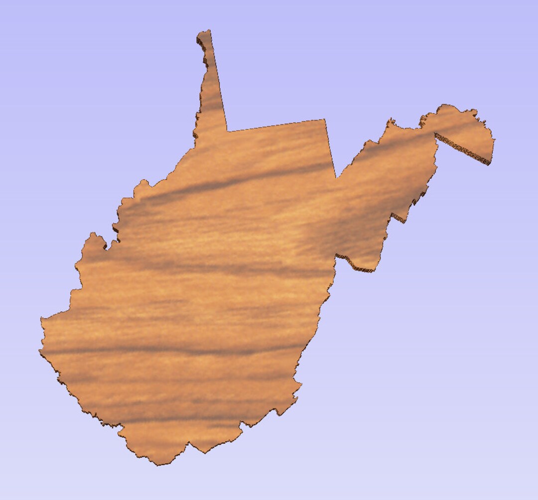 West Virginia Shaped Cutout (STL File) - Etsy