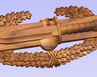 Army Combat Action Badge Vector Image Files .ai, .pdf, & .svg Formats ...