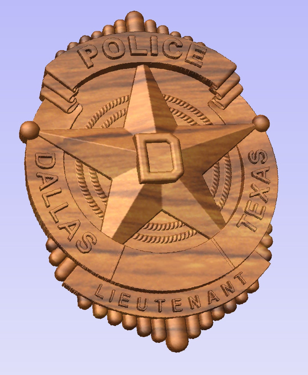 Dallas Police Badge - Lieutenant - Etsy