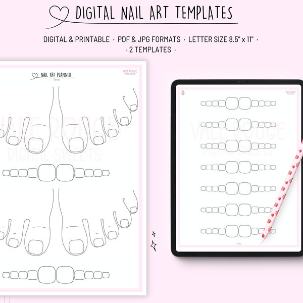 Nail Art Practice Sheet - Etsy