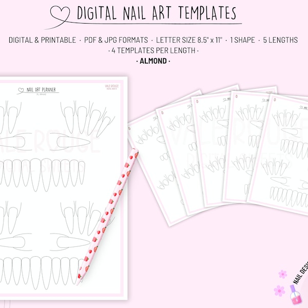 Printable Nail Practice Sheets - Etsy