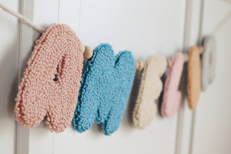 Personalized Punch Needle Wall Hangings Baby Shower Party - Etsy