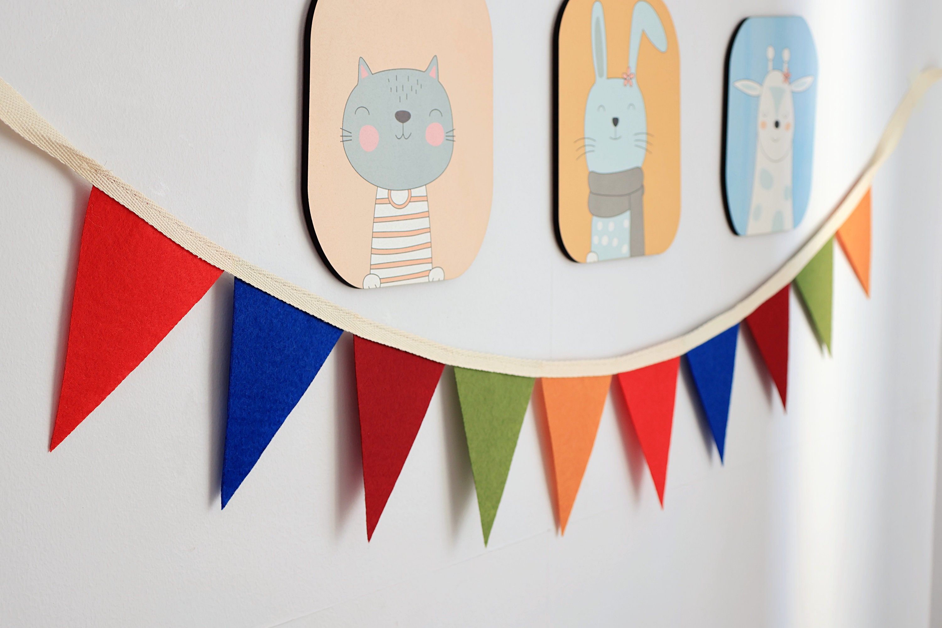 Custom Felt Flag Banner, Personalized Pennant Flags, Party Garland ...