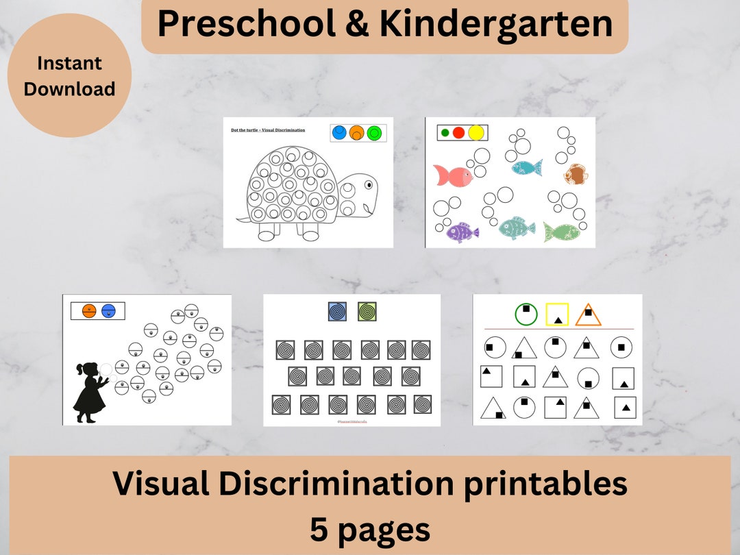 Visual Discrimination Printable for Kids Preschool Activity - Etsy
