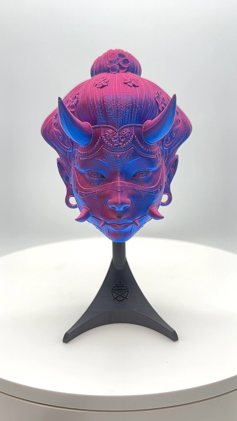Hannya Namanari and Chunari Mask 3D Printed stand Included - Etsy
