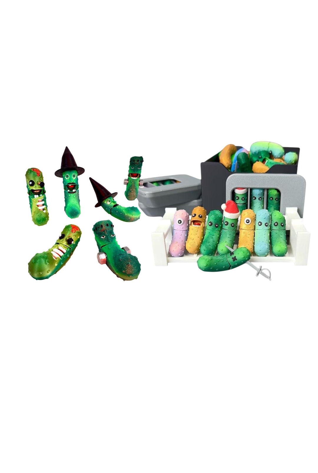 Articulating Pickle Fidget 3D Printed Figurine - Etsy