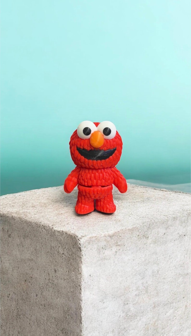 Cookie,elmo,oscar Monster Flexi Mini Figure 3D Printed Toy Collection ...