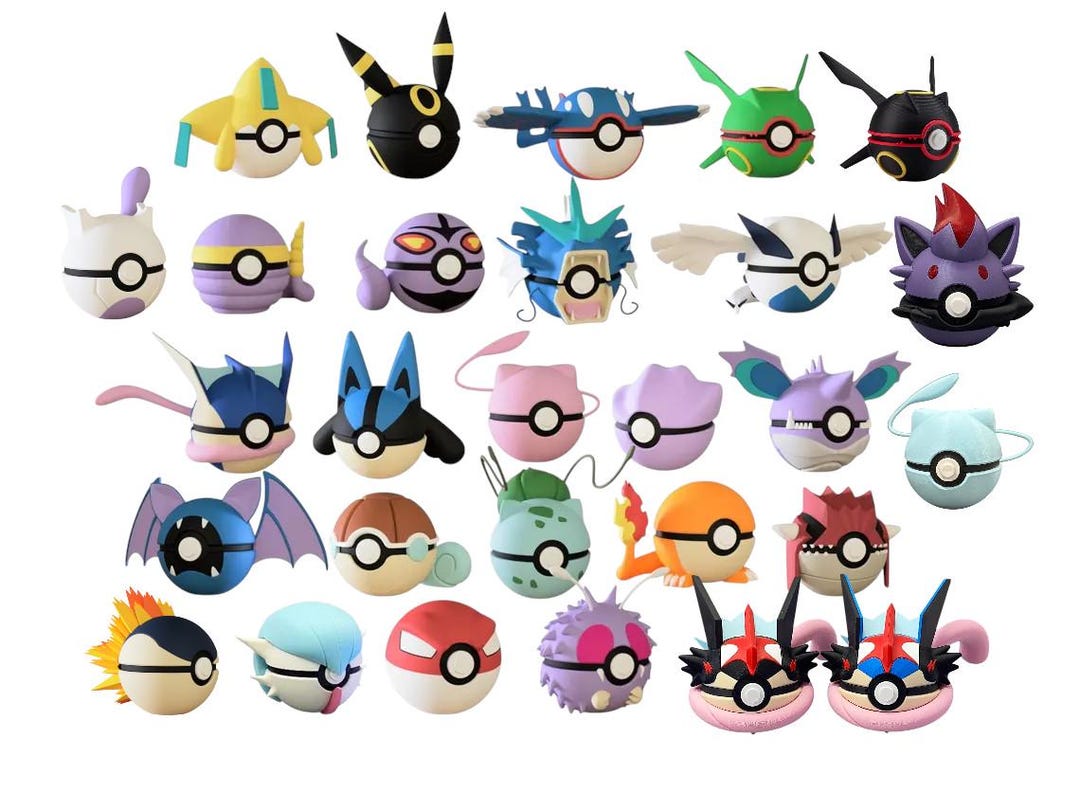 Pocket Monster Balls Collectibles 3D Printed - Etsy