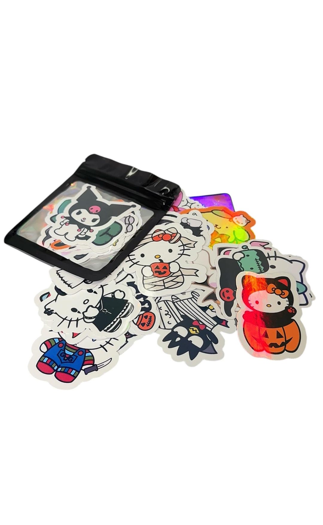 Hello-kitty Holographic Halloween Sticker Pack of 30 - Etsy