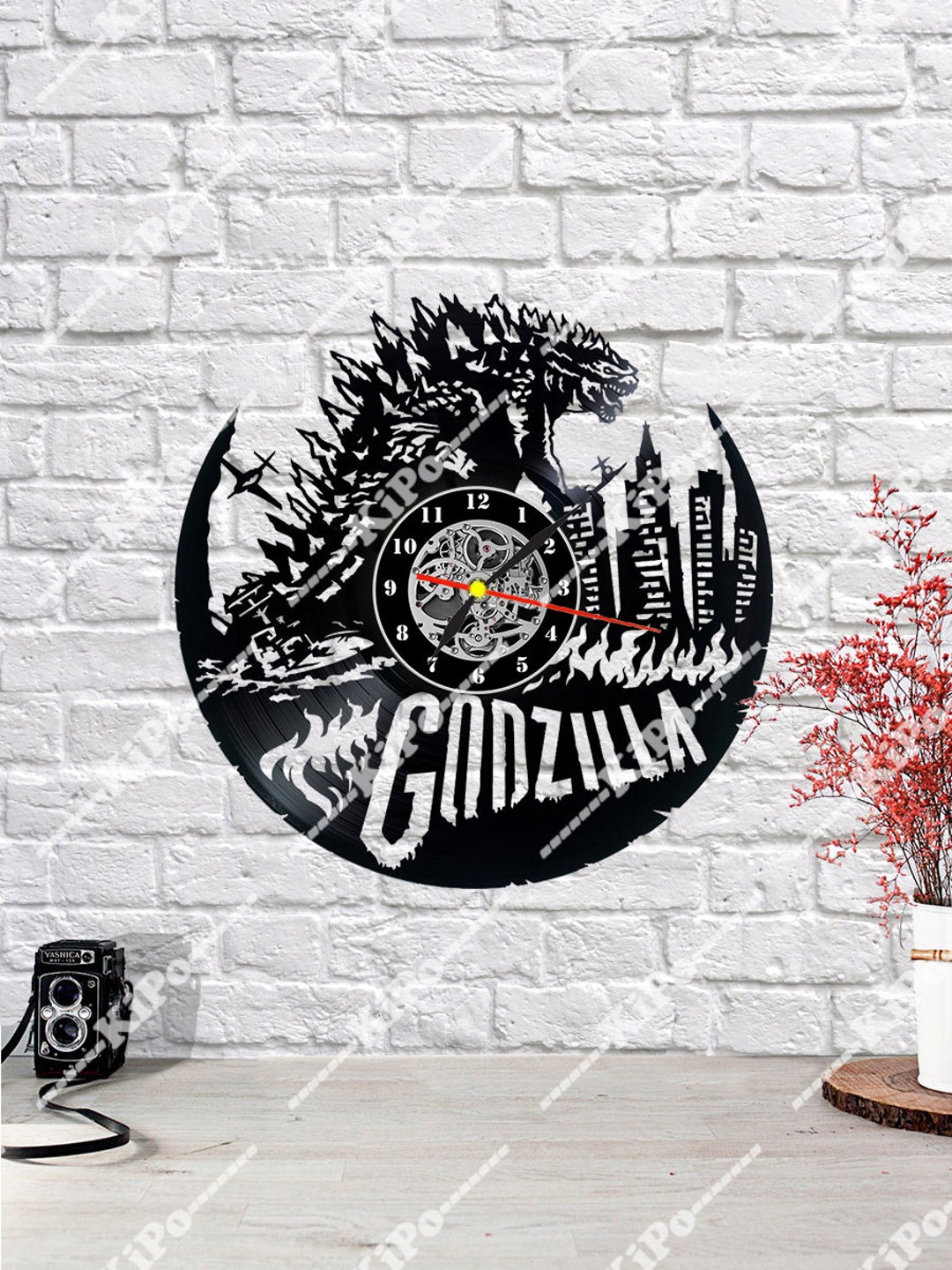 Godzilla-godzilla Clock,godzilla Gift,godzilla Art,godzilla Decor ...