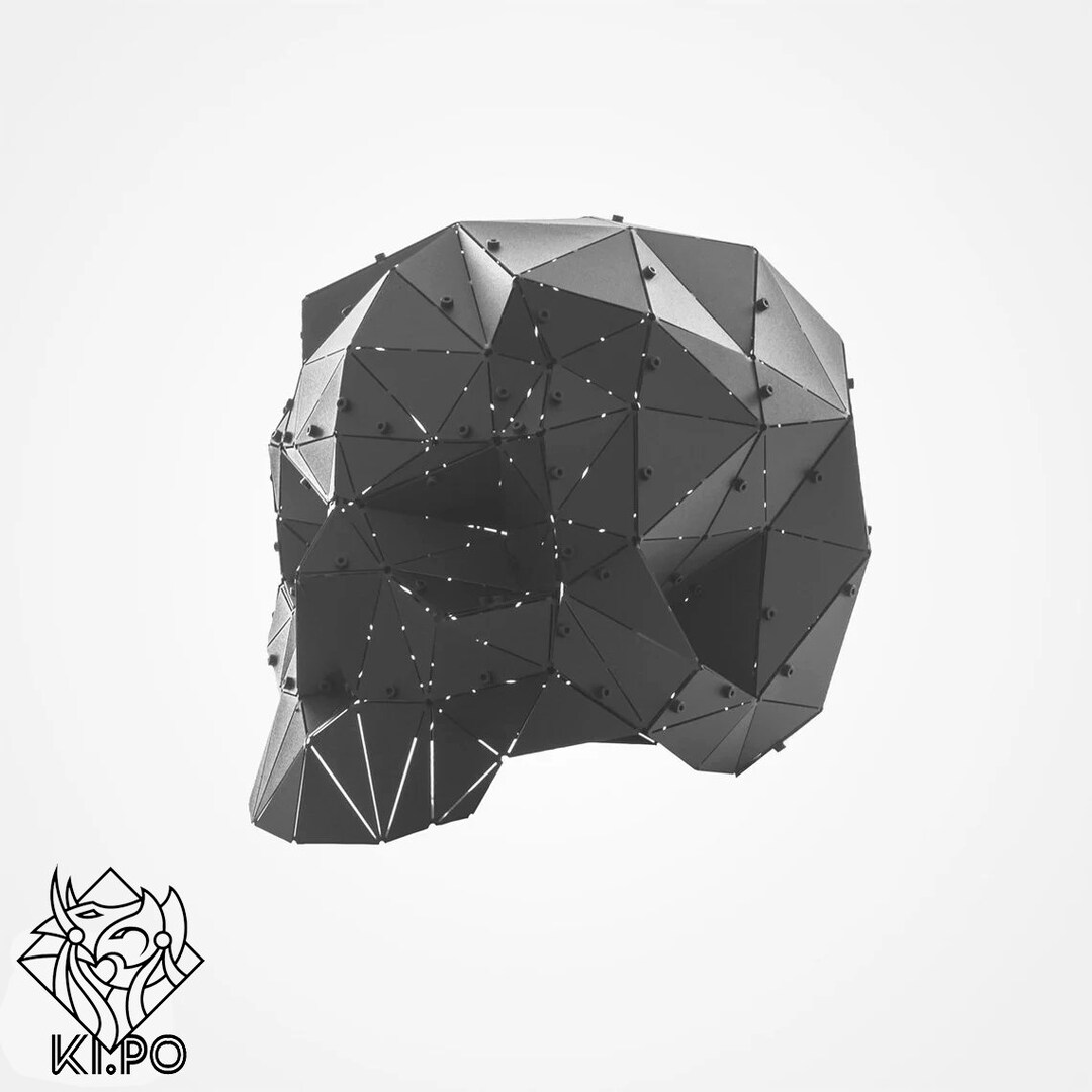 Skull Papercraft-skull Metal Artskull Metalmetal Headskull - Etsy