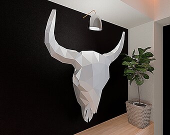 Bison Head Low Poly Papercraft Giftdiy PDF - Etsy