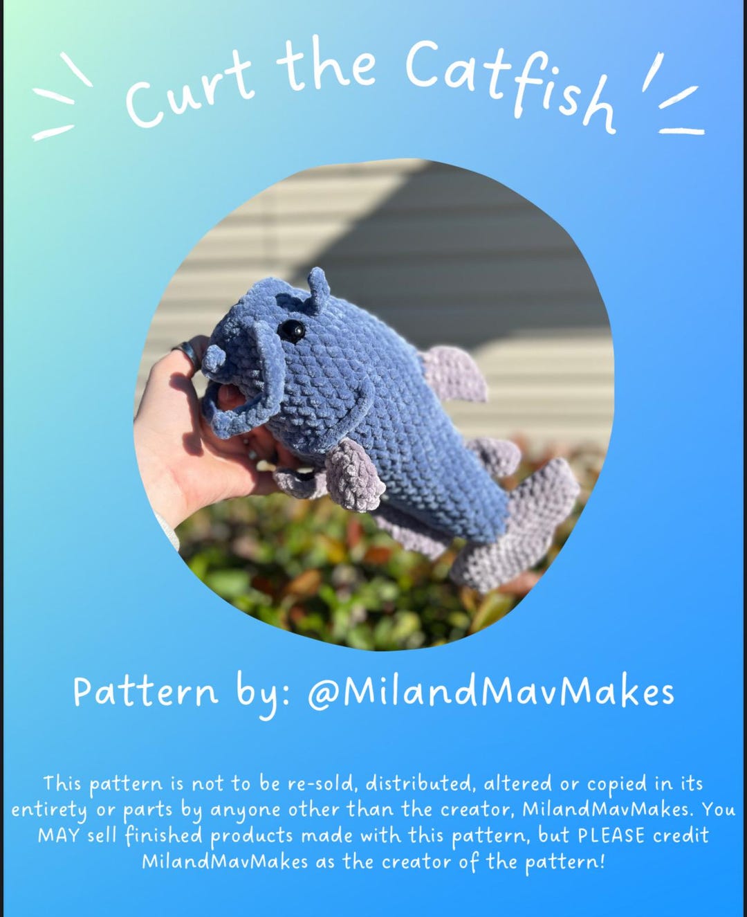 Curt the Catfish Crochet Pattern *digital Product* - Etsy