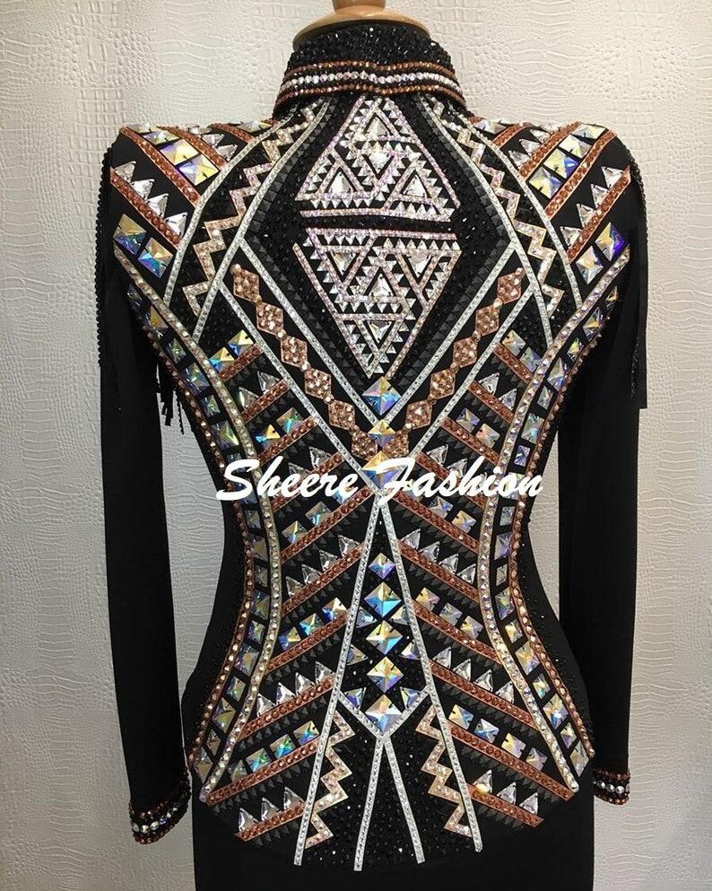 SF001 Show Vest Copper White With Black Base Showmanship, Horsemanship ...