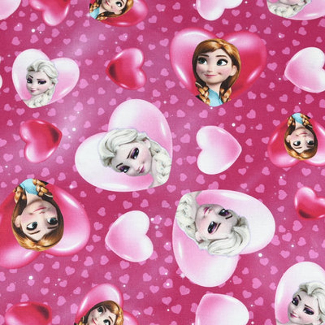 Disney Frozen Fabric Elsa and Anna Fabric Princess Fabric 100% Cotton ...
