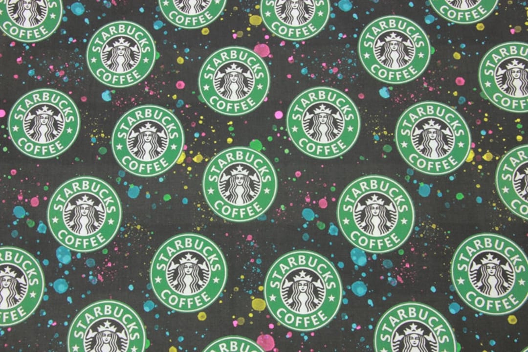 Coffee Starbucks Fabric Mermaid Fabric 100% Cotton Cartoon Cotton ...