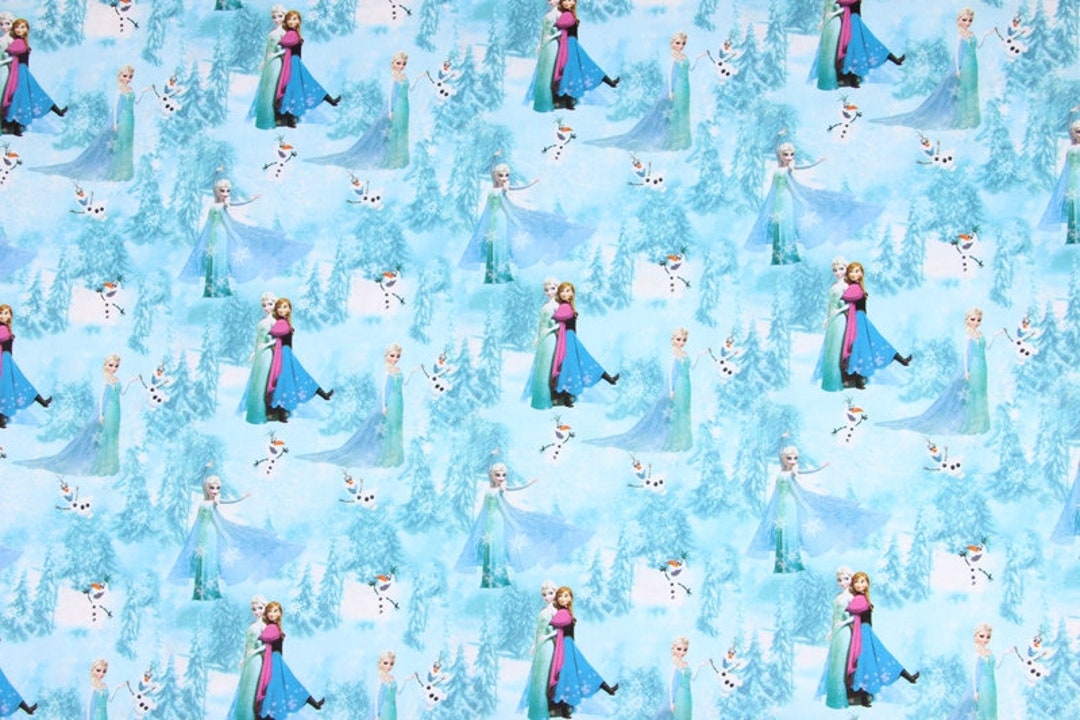 Frozen Fabric Elsa Anna Fabric Snow Queen Fabric 100% Cotton Cartoon ...