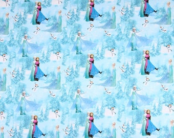 Disney Princess Elsa Anna Frozen Fabric Cotton Cartoon Fabric Animation ...